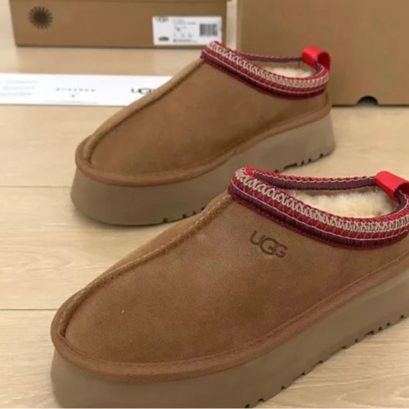 UGG | Shoes | Chestnut Color Ugg Tazz Platform Slippers | Poshmark